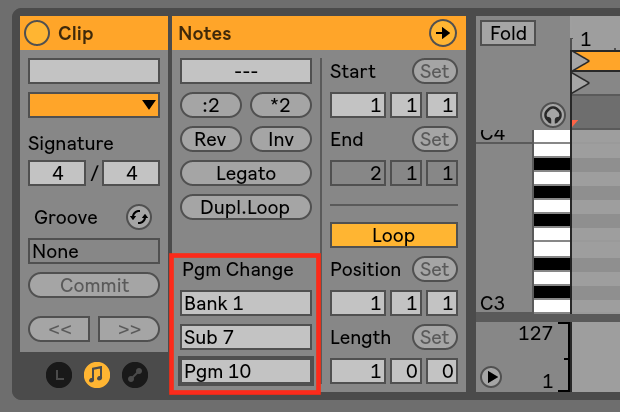 Sending Program Change messages from Ableton Live – Ableton