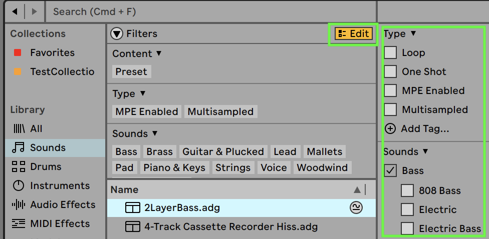 Browser and Tags in Live 12 FAQ – Ableton