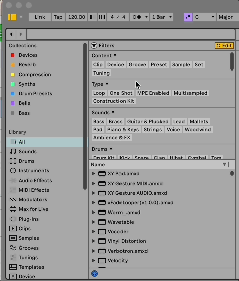 Browser and Tags in Live 12 FAQ – Ableton
